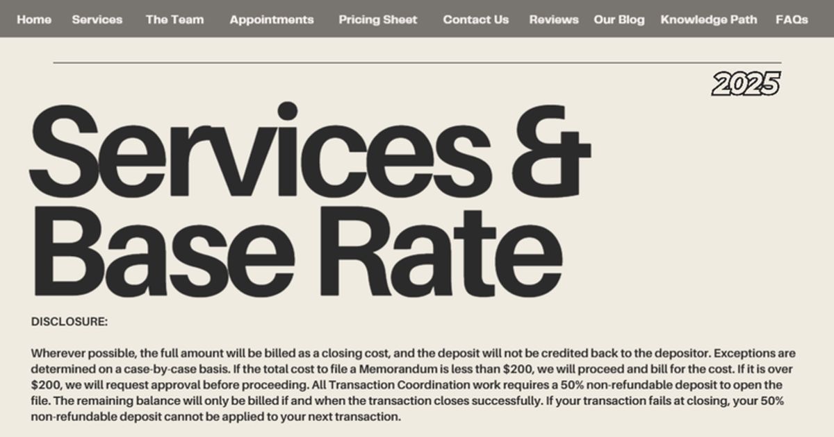 C3 - Pricing Sheet